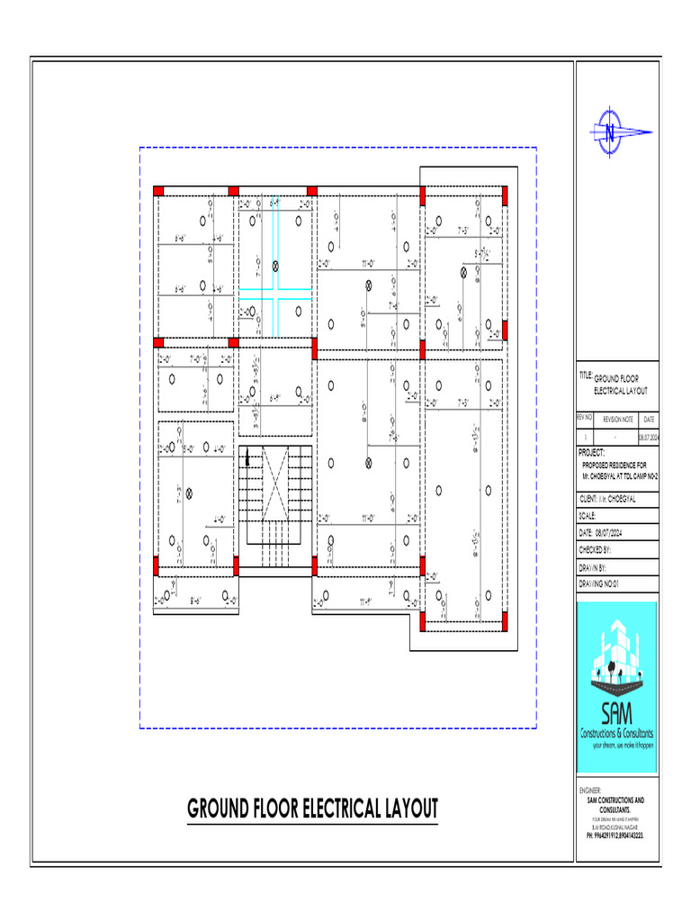 2nd - Camp - CHOEGYAL GROUND FLOOR ELECTRICAL LAYOUT | PDF