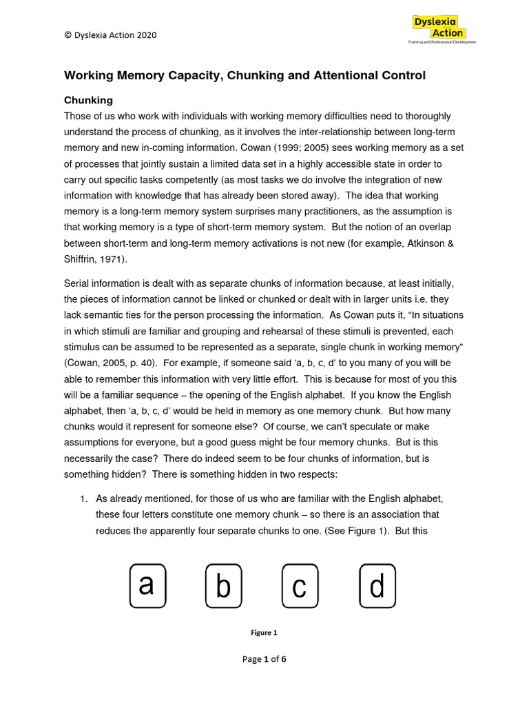 Working Memory Chunking Attention | PDF | Memory | Working Memory Working Memory Chunking Attention | PDF | Memory | Working Memory