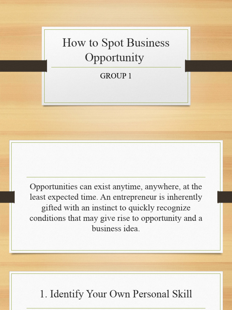 How to Identify Business Opportunities | PDF | Entrepreneurship