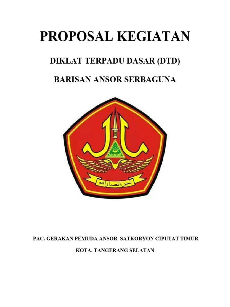 Proposal DTD Banser | PDF | Karier & Perkembangan