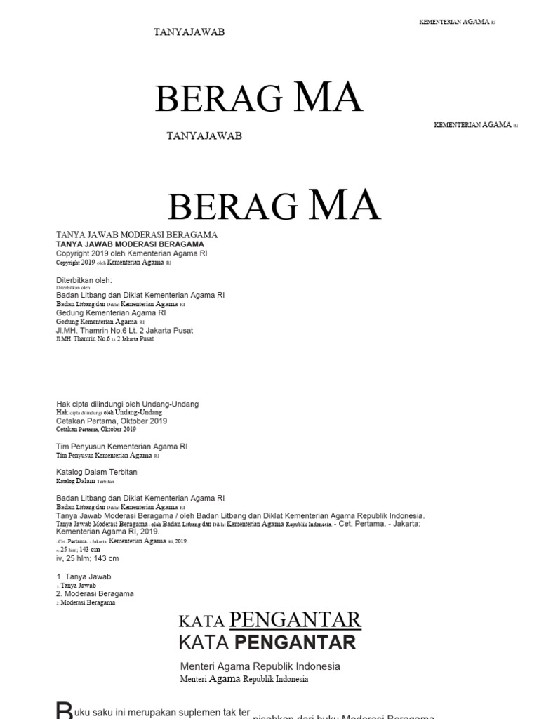 Buku Saku Moderasi Beragama-Min | PDF Buku Saku Moderasi Beragama-Min | PDF