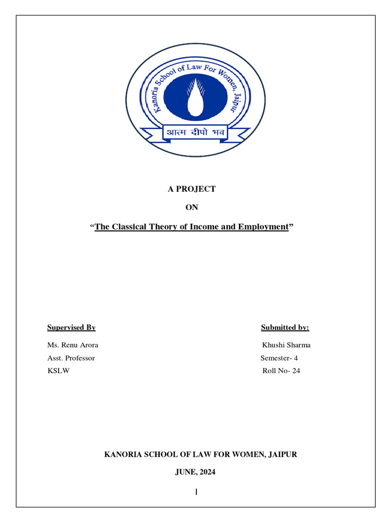 Khushu Economics | PDF | Economics | Labour Economics