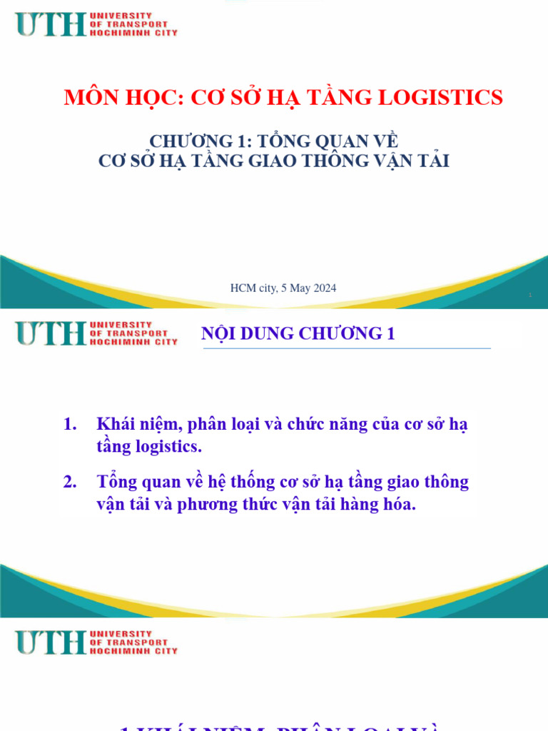 Chương 1. Tổng Quan Về CSHT GTVT | PDF