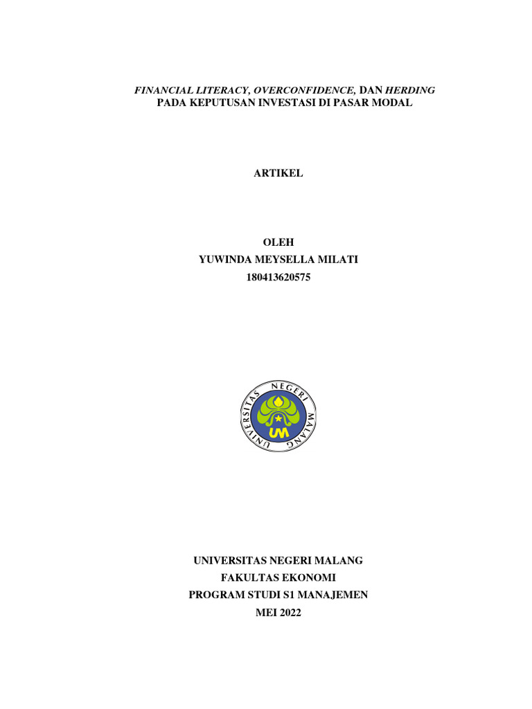 Keputusan Investasi di Pasar Modal | PDF