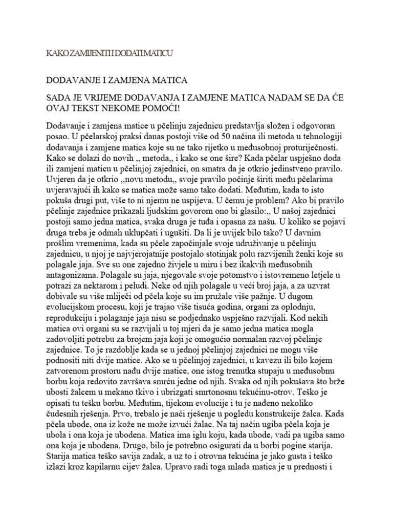 Kako Zamijeniti I Dodati Maticu | PDF