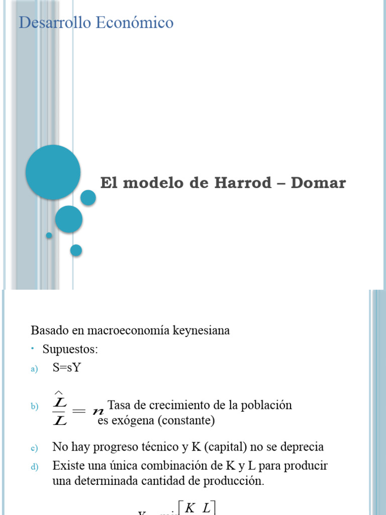 Modelo de Harrod-Domar | PDF | Macroeconómica | Ciencias económicas