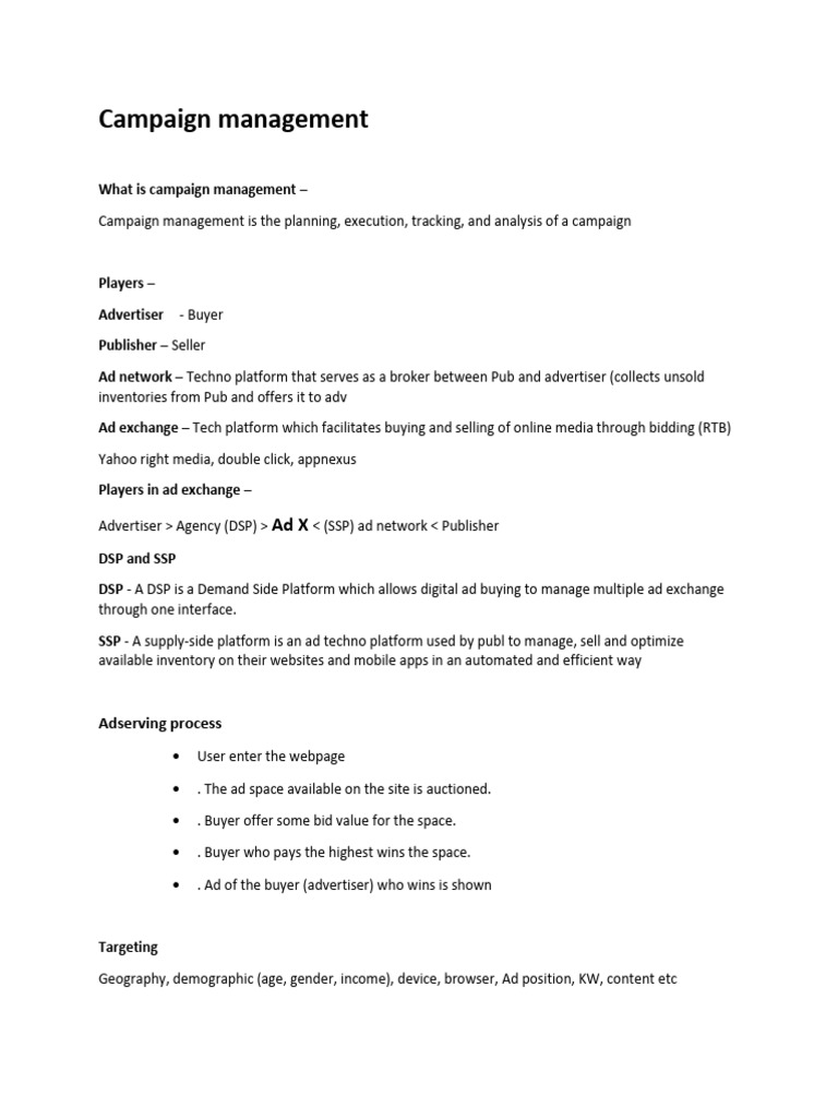 Campaign Management Document | PDF | Digital Marketing | Media Manipulation