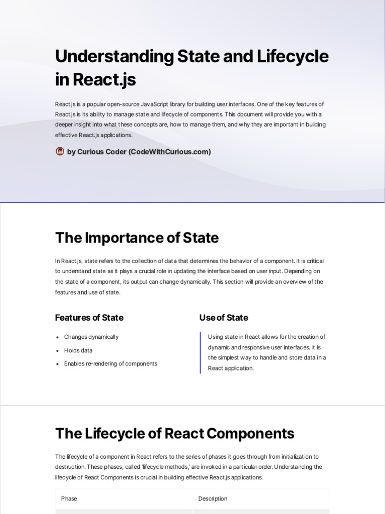 CHAPTER 3 Understanding-State-and-Lifecycle-in-Reactjs 8 | PDF | Systems Engineering | Computing