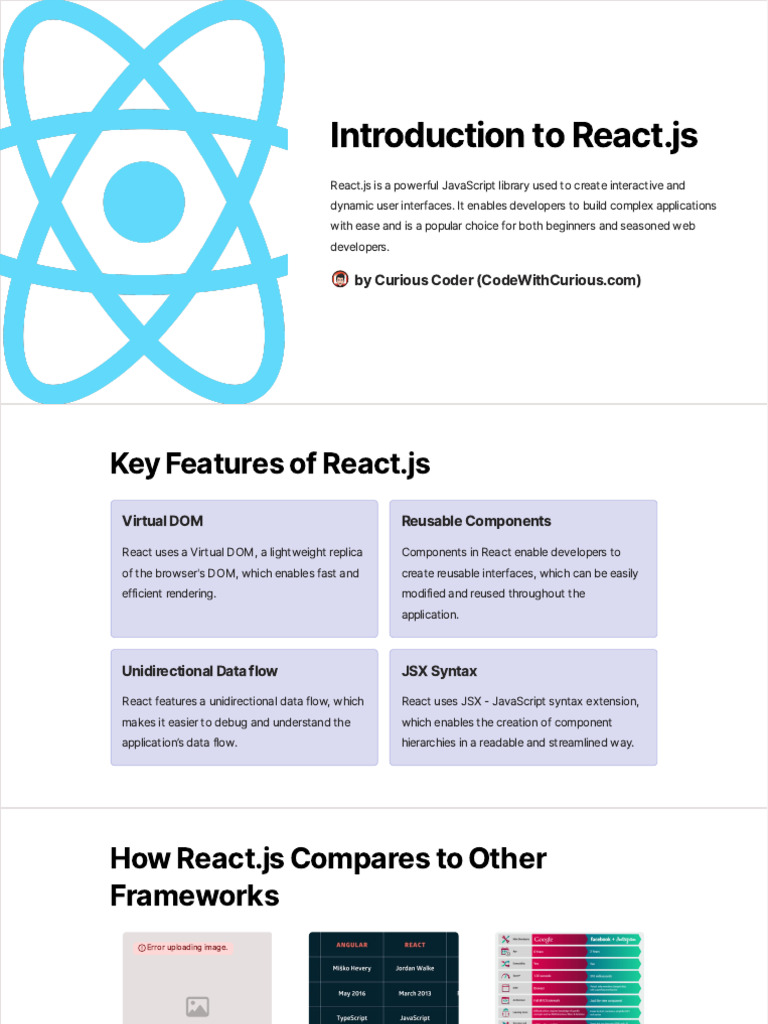 CHAPTER 1 Introduction To Reactjs | PDF | Software | Web Development
