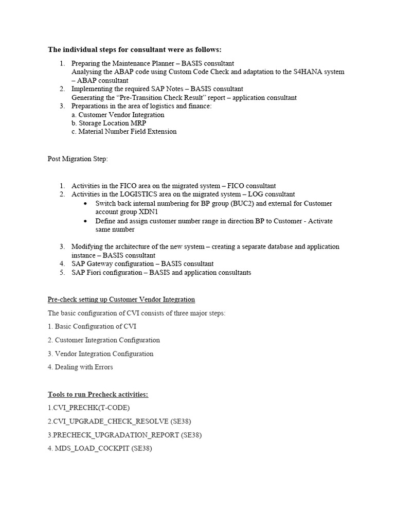 Hana Migration Sd Pdf Information Technology Computer Science