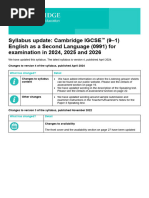 2027 2029 Syllabus Update | PDF