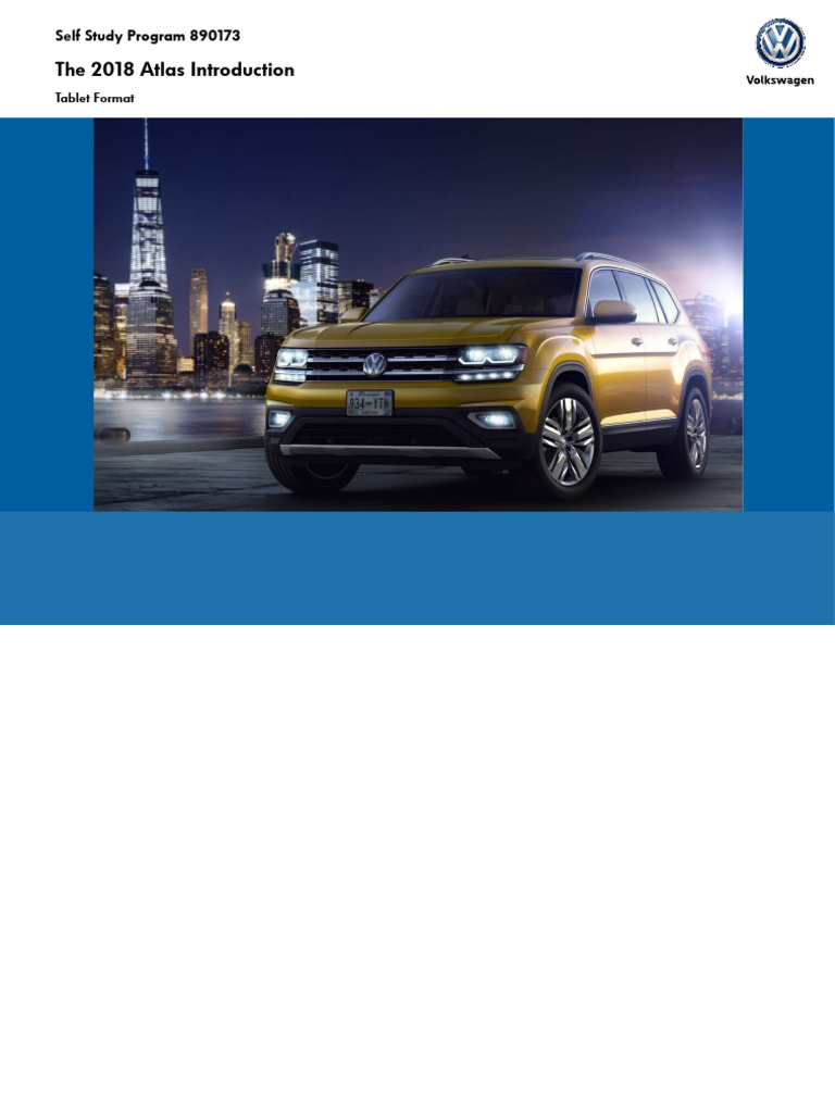 Pps 890173 VW Atlas 2018 Introduction Eng | PDF | Headlamp | Lighting