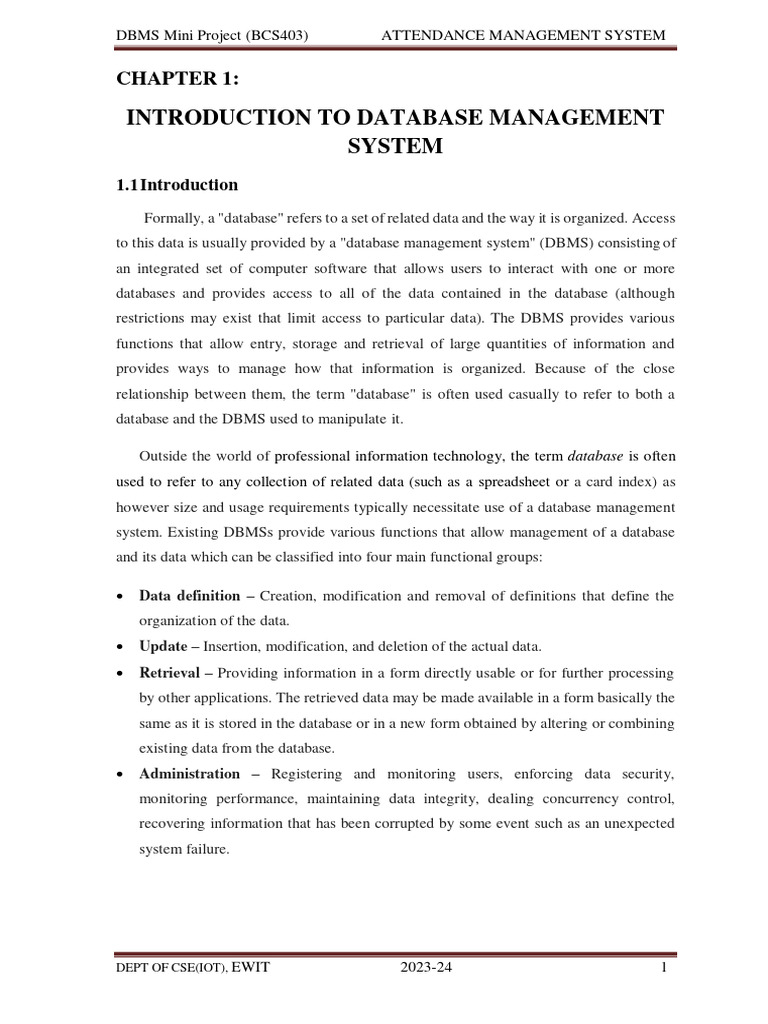Dbms Draft Report | PDF | Databases | My Sql Dbms Draft Report | PDF | Databases | My Sql