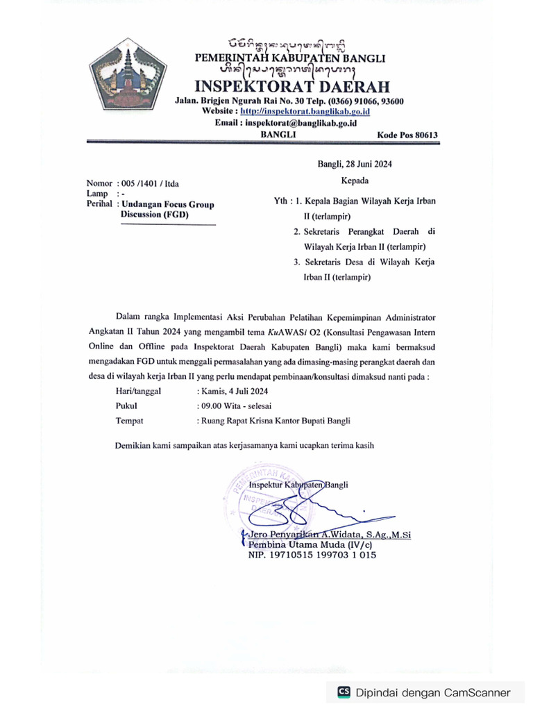 Surat Undangan FGD | PDF