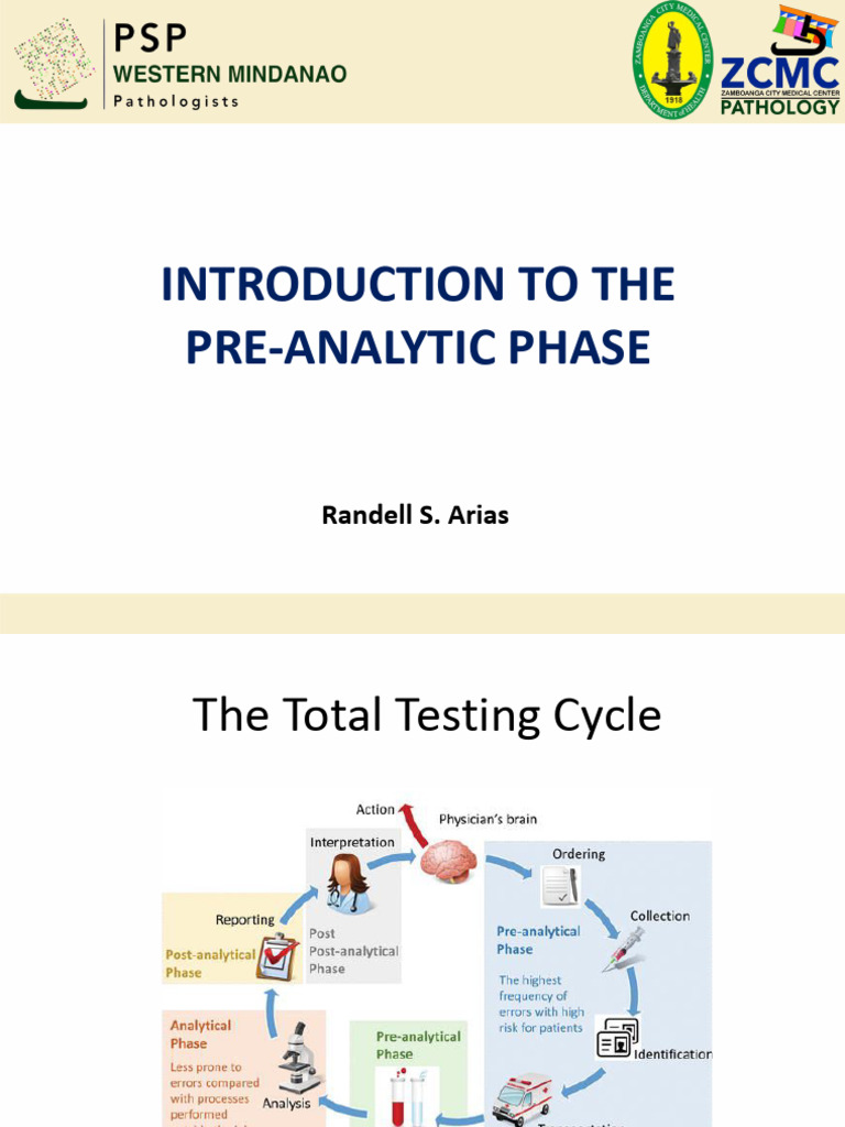 Introduction to Pre-Analytic Phase | PDF | Cortisol | Alanine Transaminase