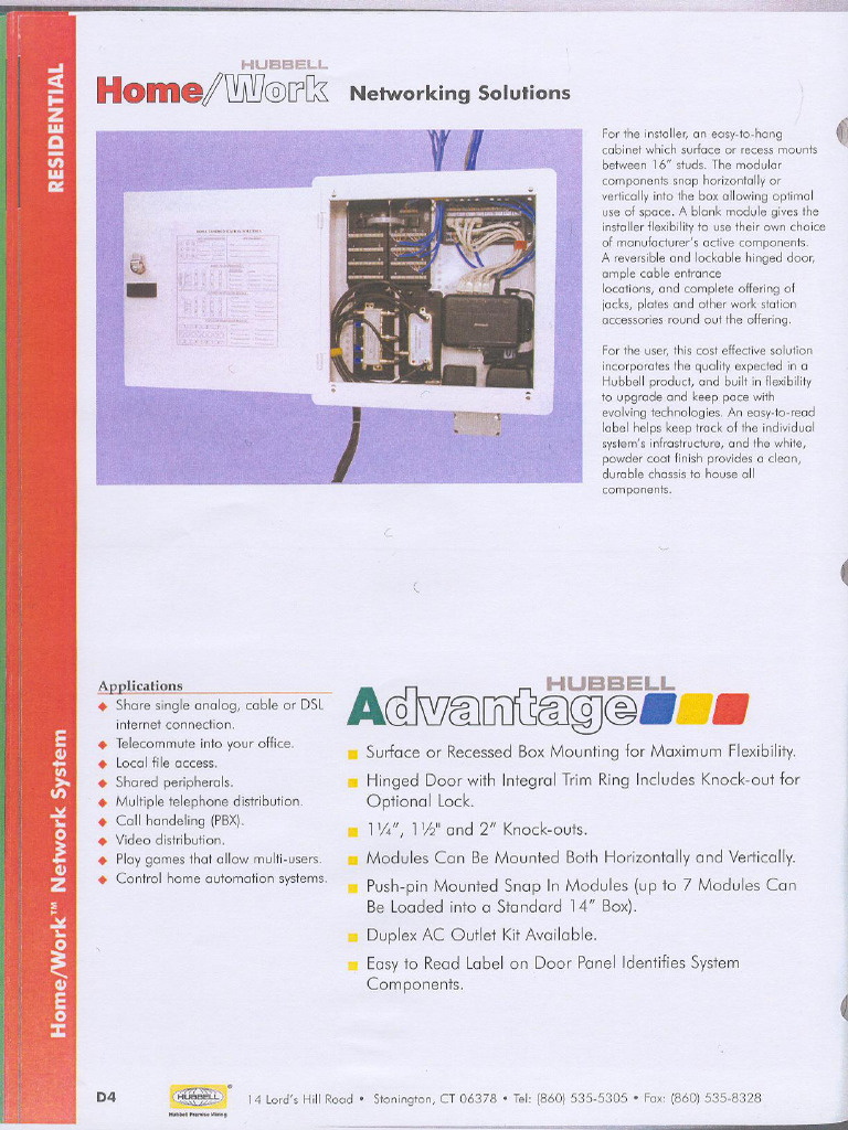 Hubbell Home-Work Network System | PDF