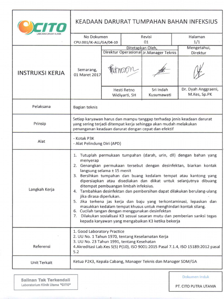 CPU.001 - IK-ALL - GA - 04-10 Keadaan Darurat Tumpahan Bahan Infeksius ...