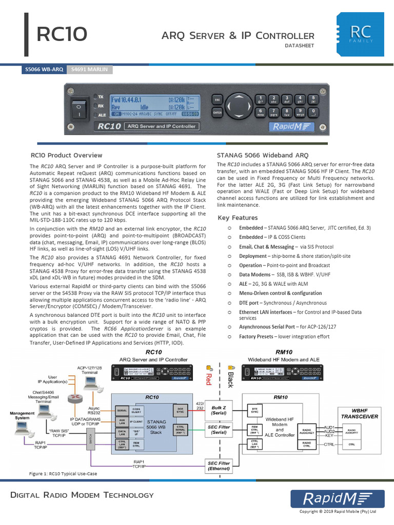 HF Radio Network Controller - RC10 RapidM | PDF | Internet Protocols ...