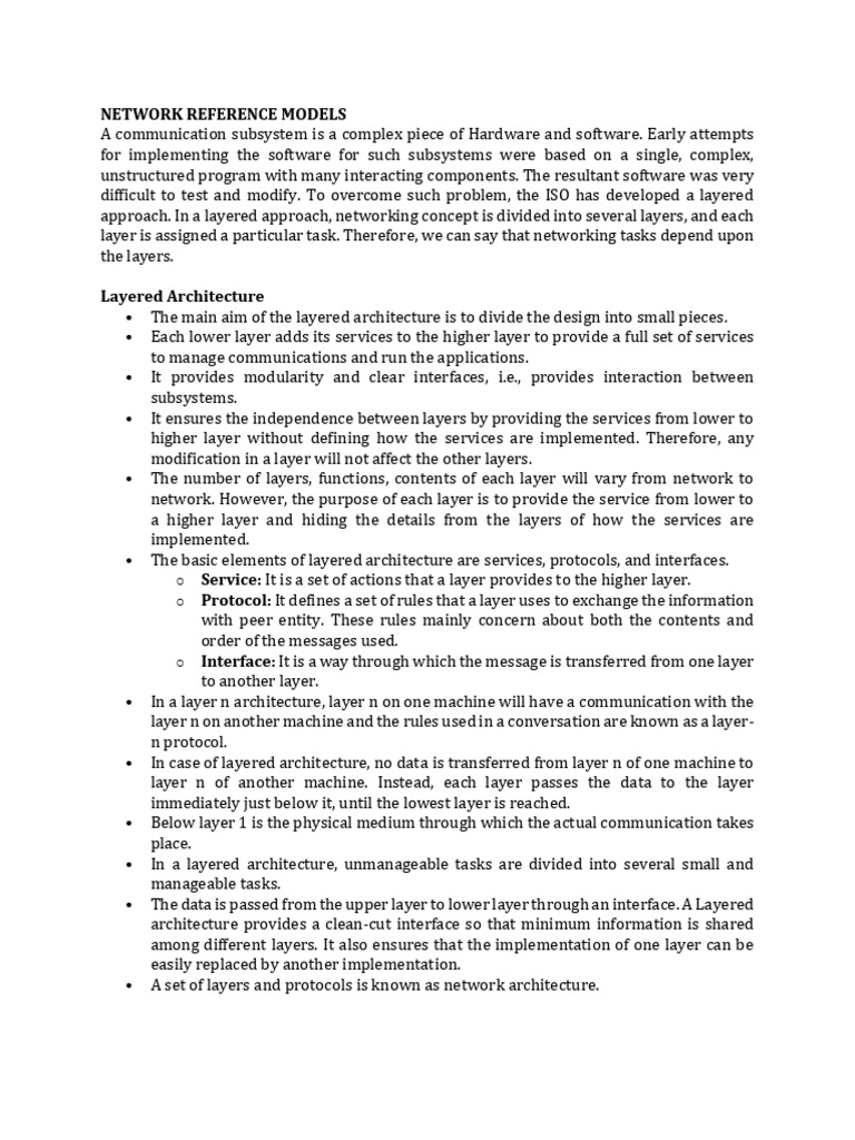 L4 CN Network Reference Models | PDF | Internet Protocols | Osi Model