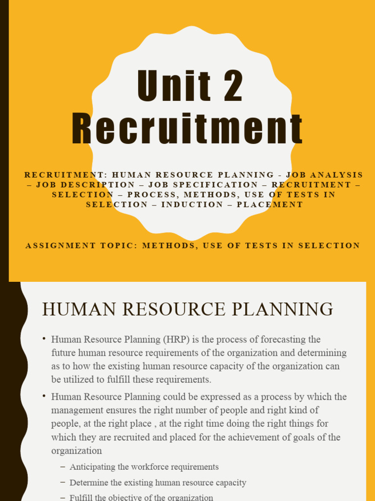 Unit 2_HRM | PDF | Human Resources | Recruitment