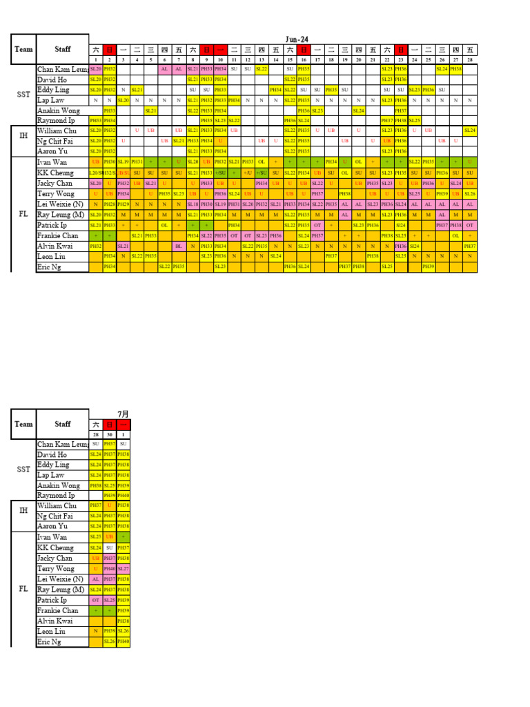 HK Schedule Jun 2024 | PDF
