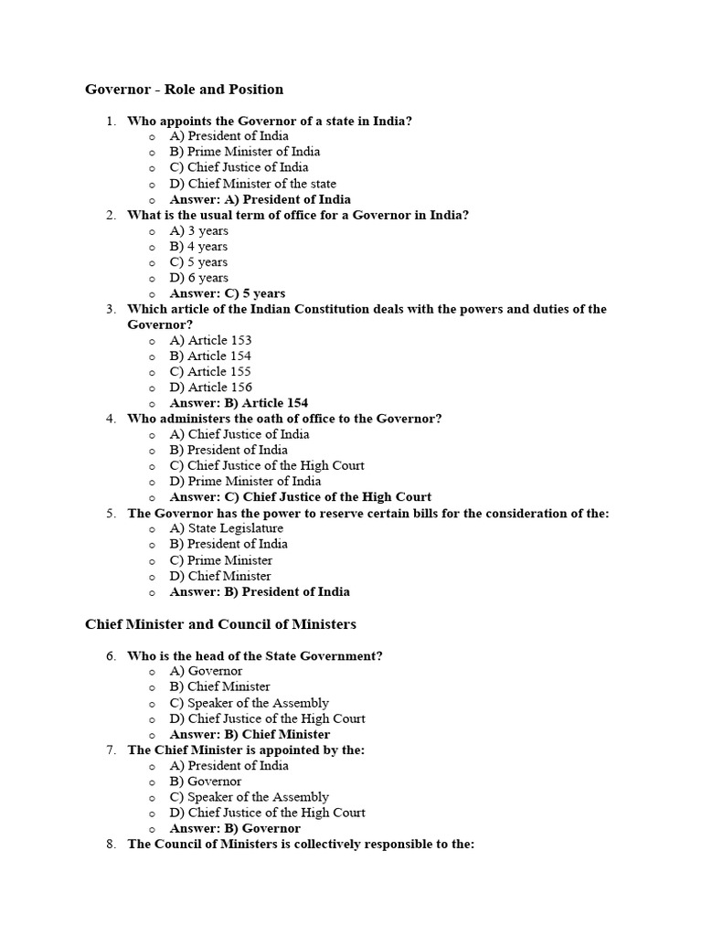 Coi Imp Mcq for Mid II | PDF | Secretary Of State | Cabinet (Government) Coi Imp Mcq for Mid II | PDF | Secretary Of State | Cabinet (Government)