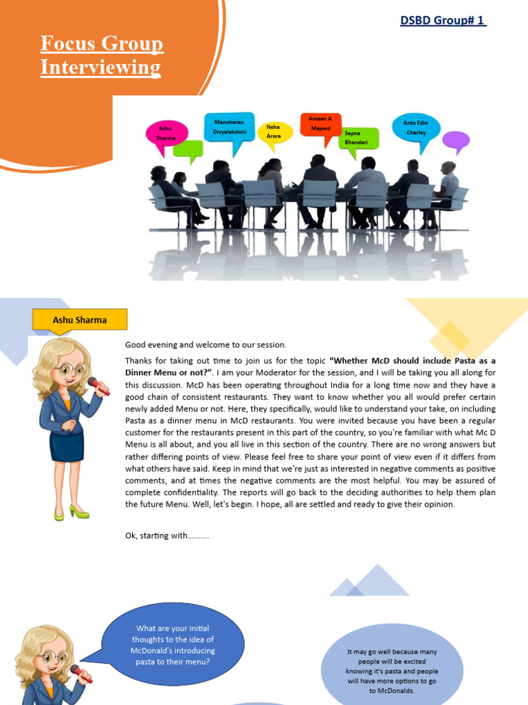 Focus Group | PDF | Mc Donald's | Fast Food