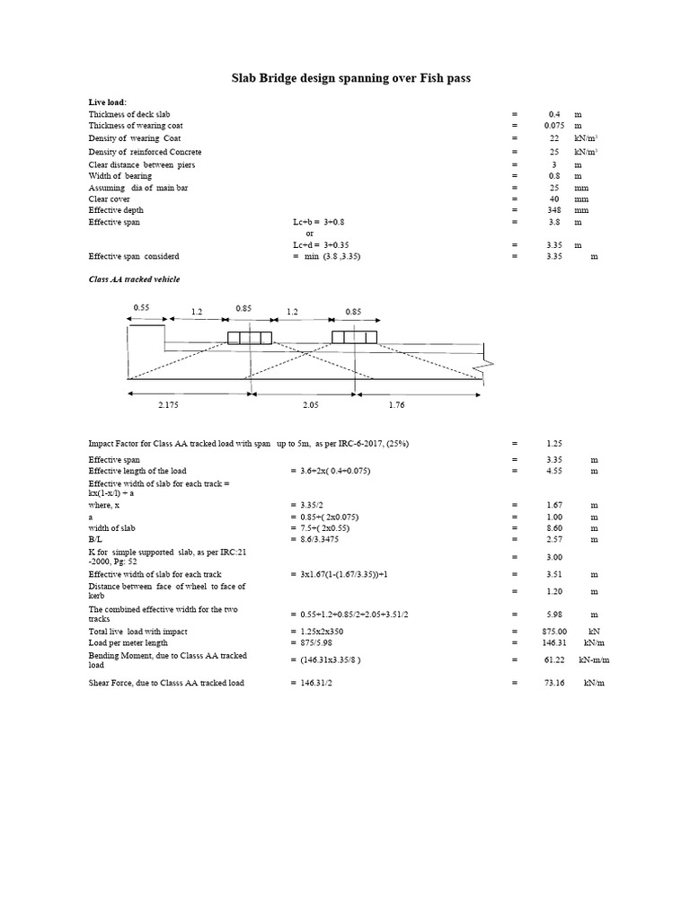 Slab Bridge Design (1) | Download Free PDF | Bending | Building Engineering