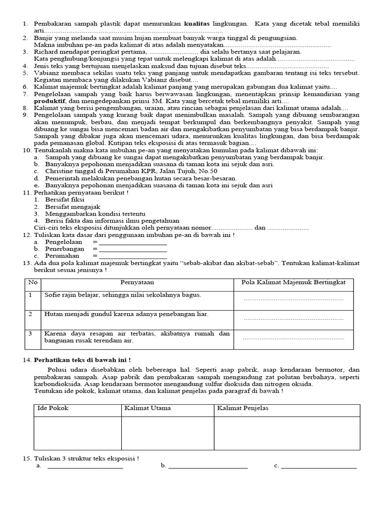 Pembakaran Sampah Plastik Dapat Menurunkan Kualitas Lingkungan | PDF