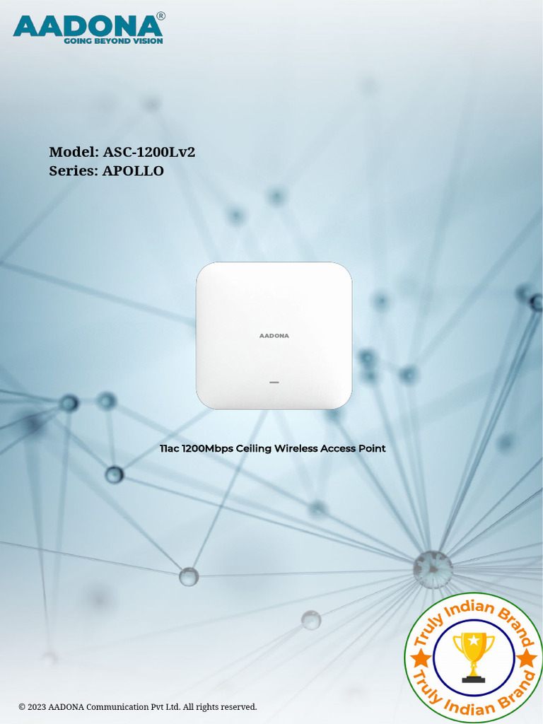 ASC 1200Lv2 | PDF | Wireless Access Point | Computer Network