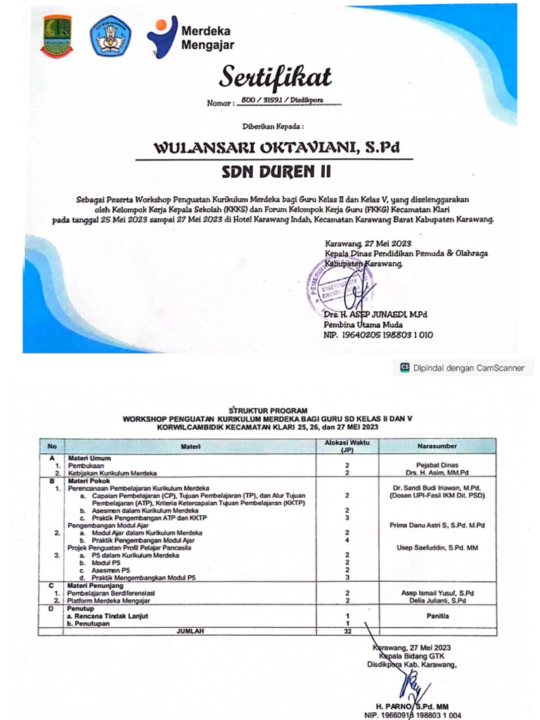 Sertifikat Workshop | PDF