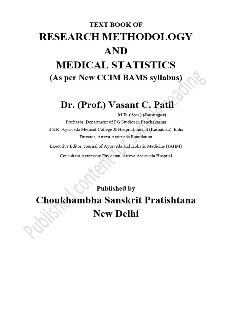 Research and Stat Book For UG - Prof. Vasant Patil | PDF | Basic ...