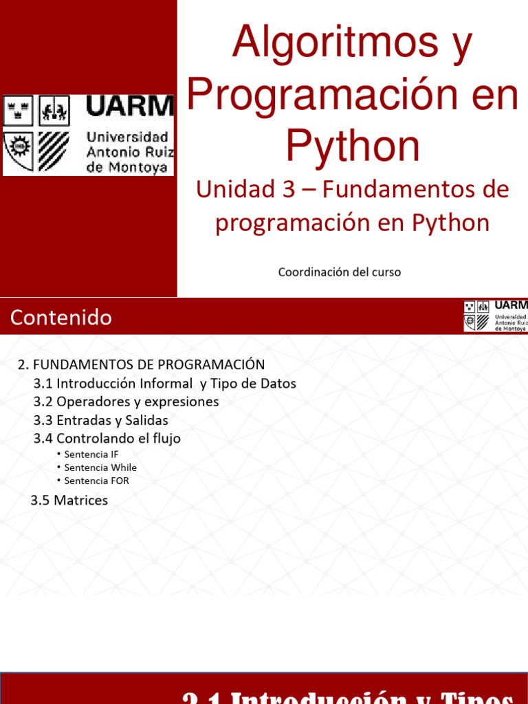 03 - 02 AlgProg - Fundamentos de Programación en Python | PDF | Python (lenguaje de programación ...