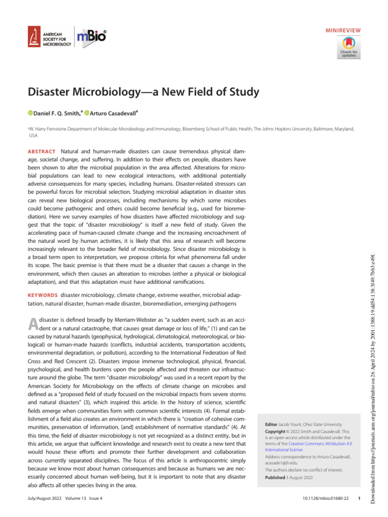 6B.Disaster Microbiology | PDF | Microorganism | Flood