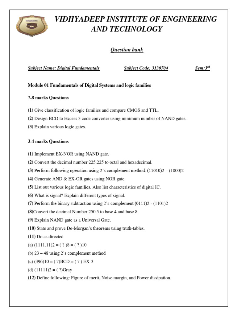 DF - Question Bank | PDF | Random Access Memory | Read Only Memory