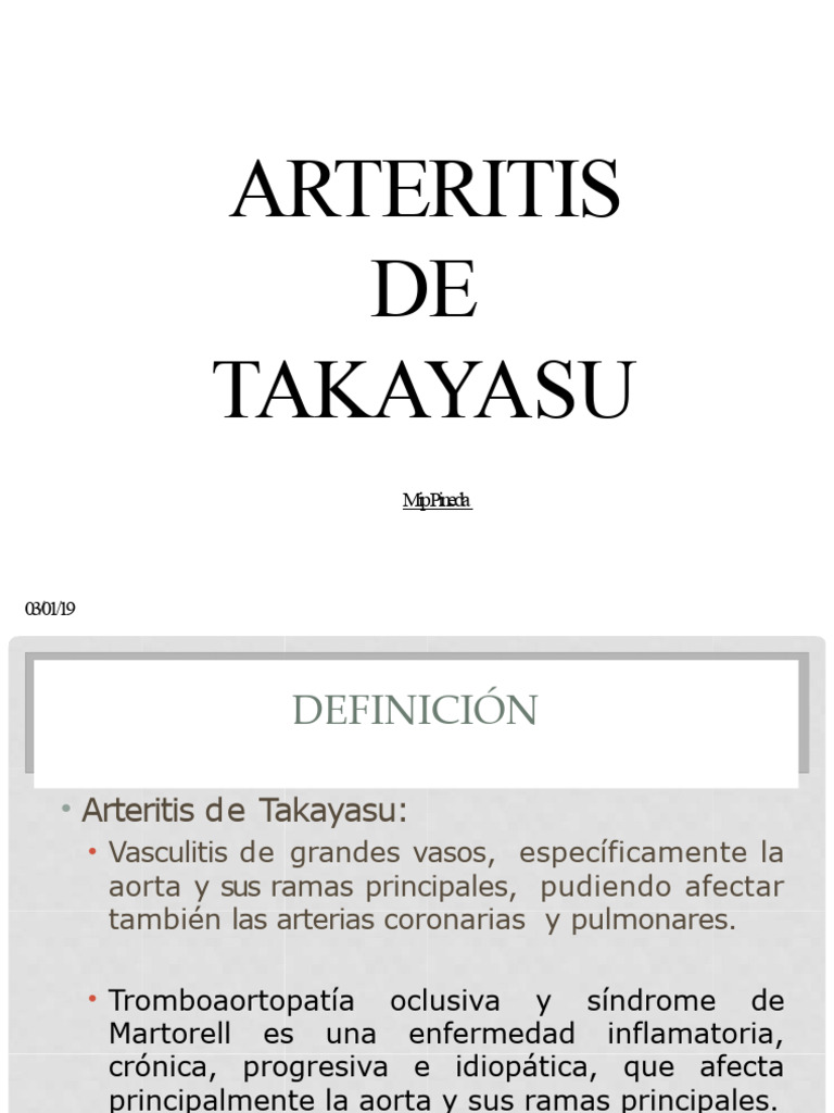 Arteritis de Takayasu | Descargar gratis PDF | Enfermedades y trastornos | Especialidades Medicas