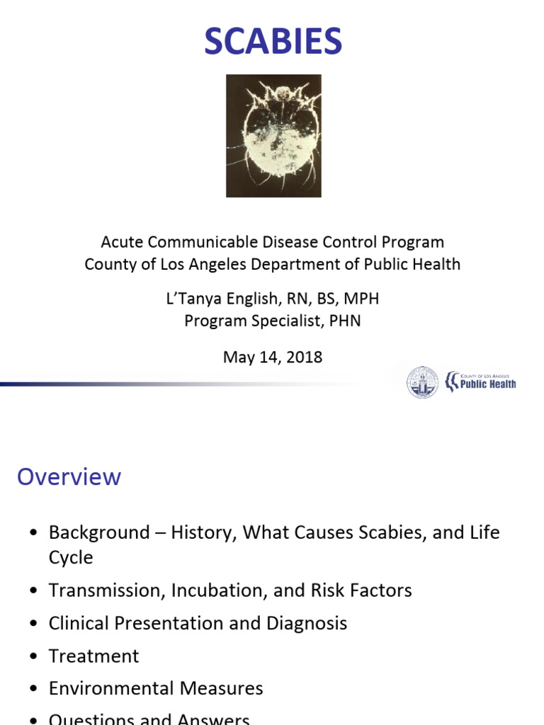 4b Scabies | PDF | Diseases And Disorders | Causes Of Death