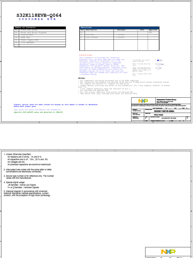 NXP S32K Microprocessor Schematic | PDF | Capacitor | Computer Engineering
