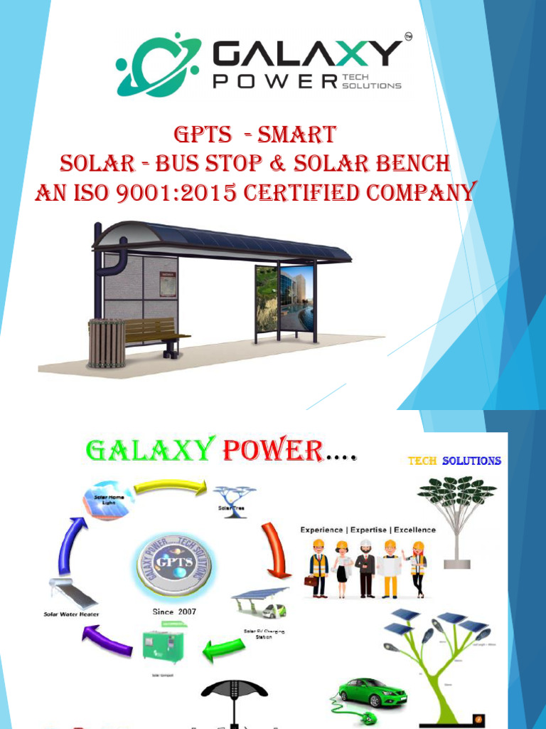 GALAXY POWER - Solar Bus Stop - Solar Bench - 2024 | PDF | Solar Power ...