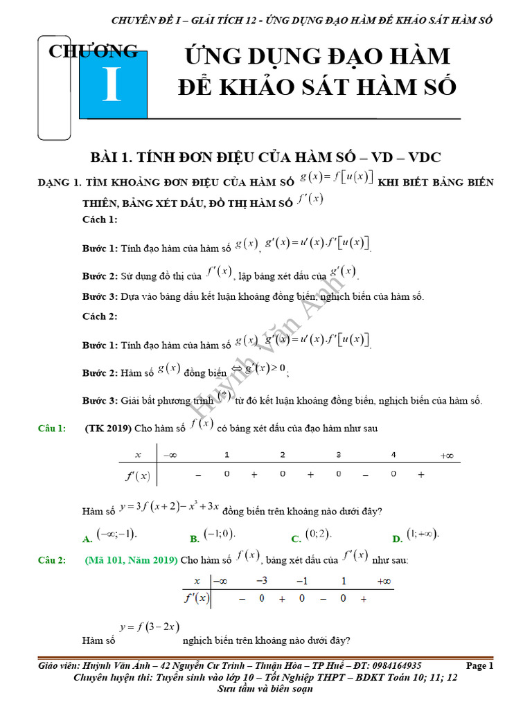01.1 - BAI 1 - TINH DON DIEU - TRẮC NGHIỆM VD VDC - DE | PDF