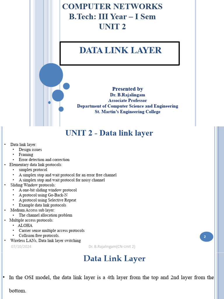 CN - Unit 2 | PDF | Transmission Control Protocol | Error Detection And Correction