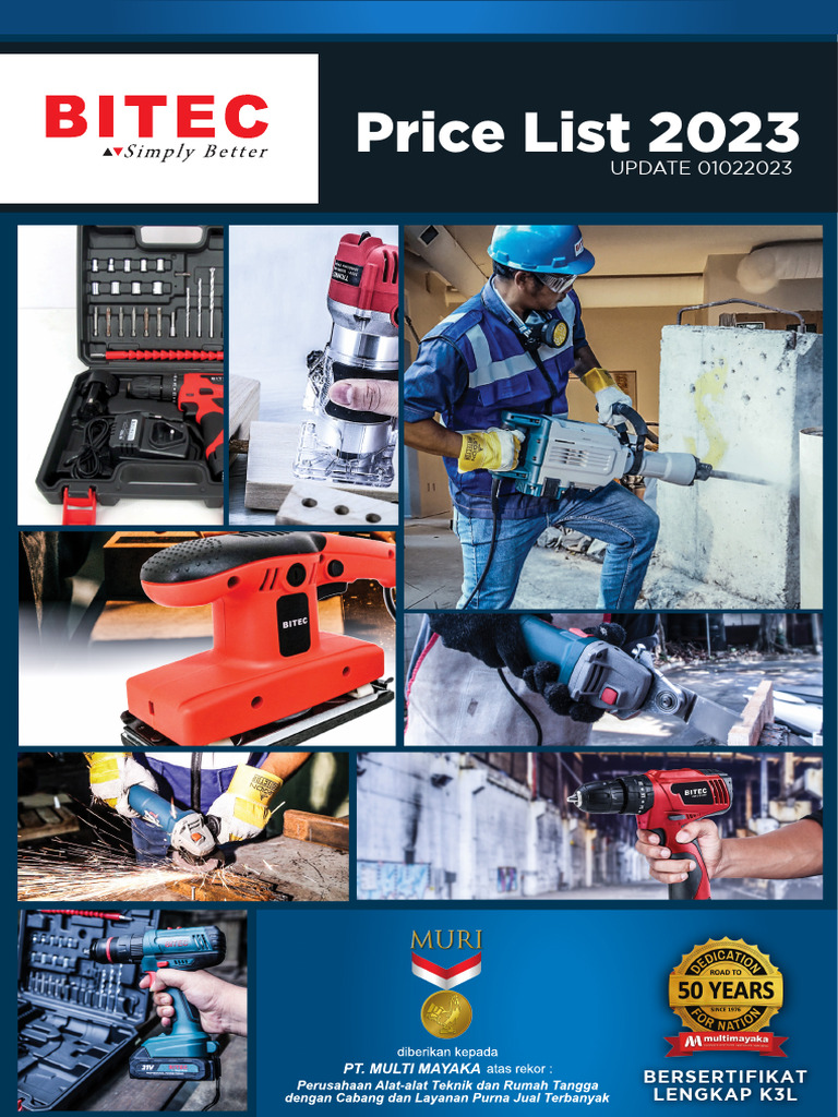 Pricelist Bitec 2023 Februari Unit | PDF | Tools | Cutting Tools