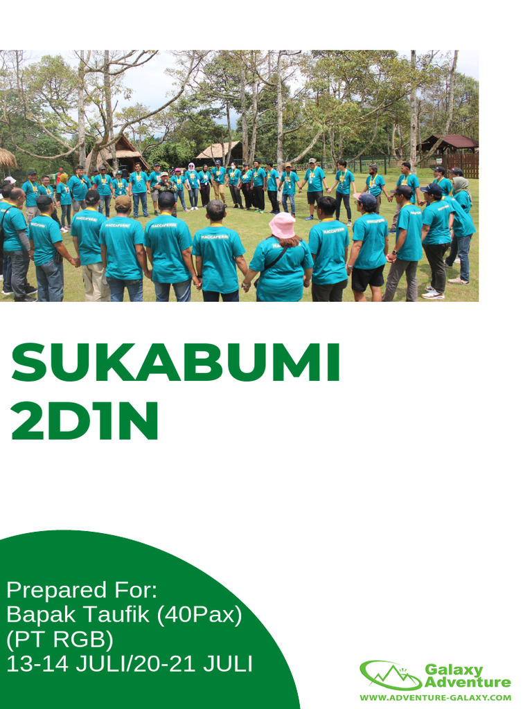 Proposal Sukabumi 2d1n For Bapak Taufik PT RGB 40pax-1 | PDF
