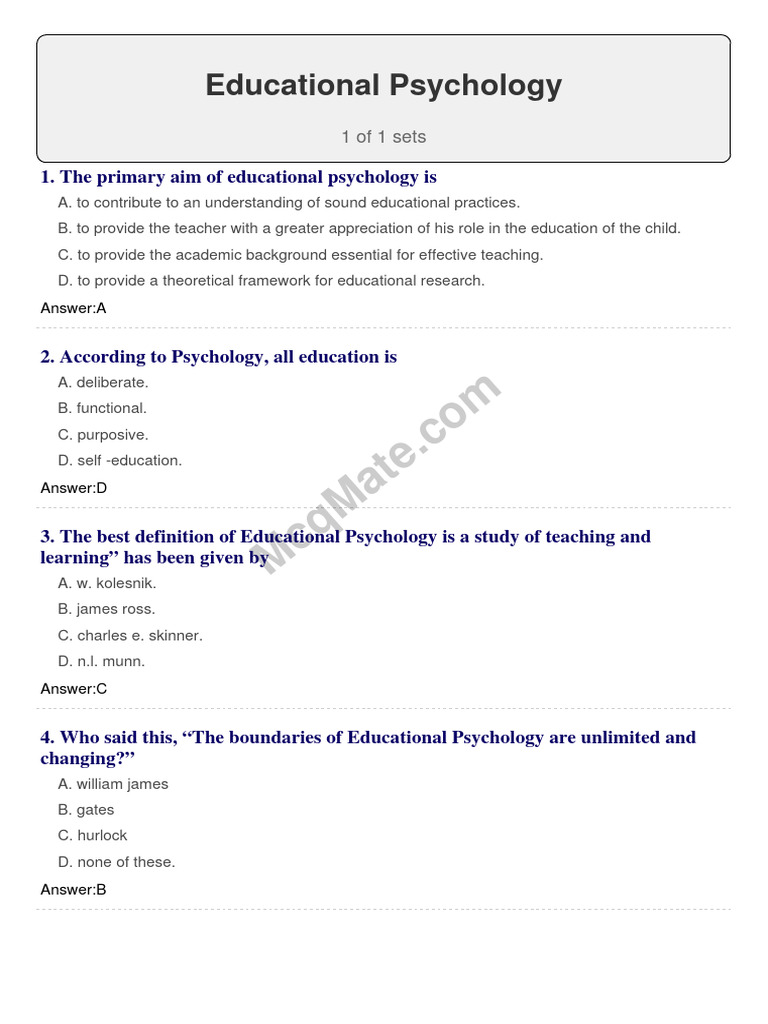 Educational-Psychology (Set 1) | PDF | Intellectual Giftedness ...