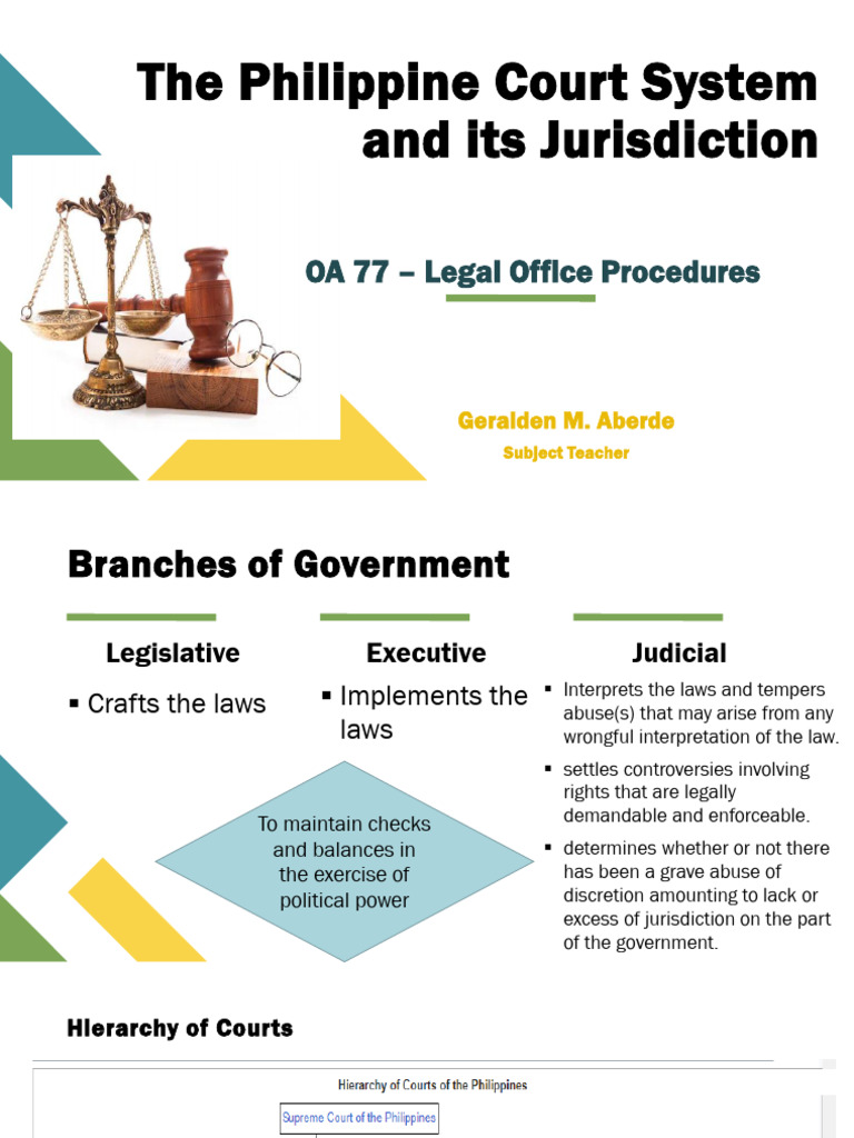 Overview of Philippine Court System | PDF | Jurisdiction | Appellate Court