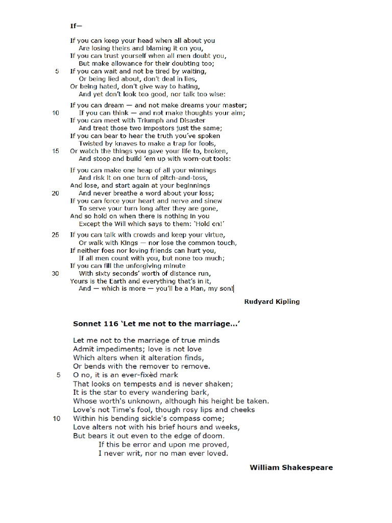 Poetry Booklet | PDF