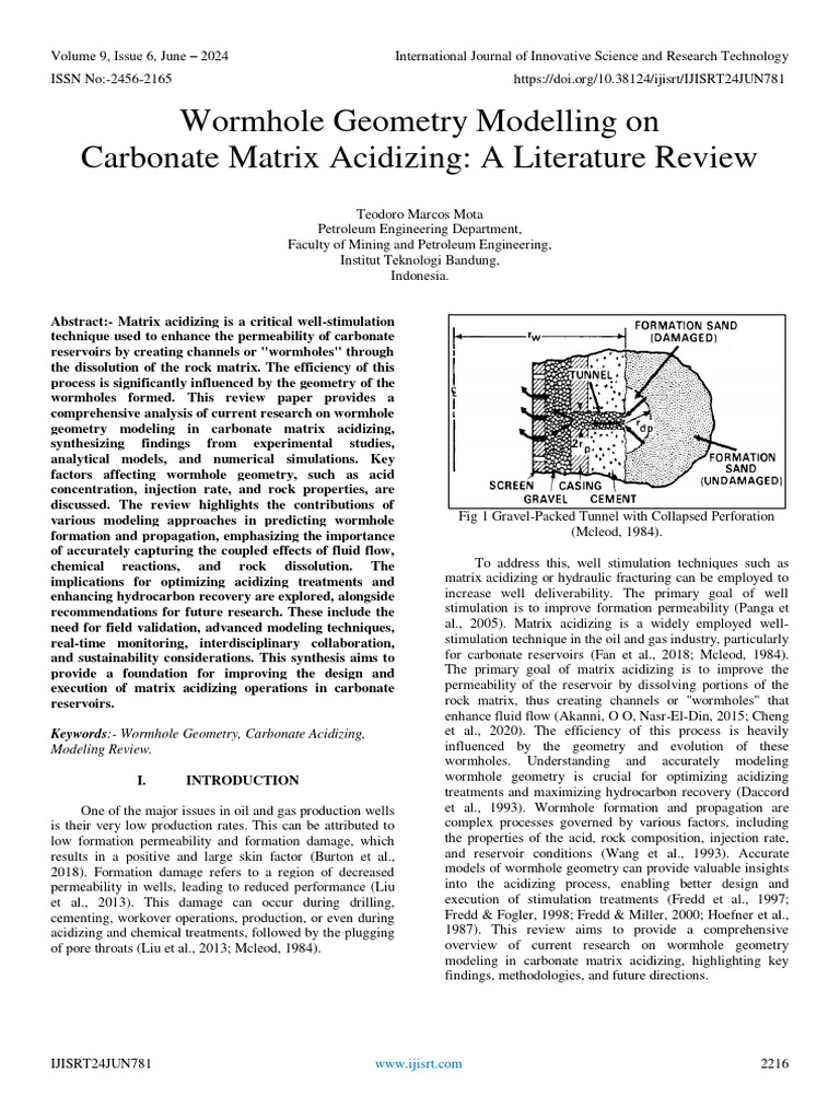 Wormhole Modeling in Acidizing | PDF | Ct Scan | Permeability (Earth Sciences)