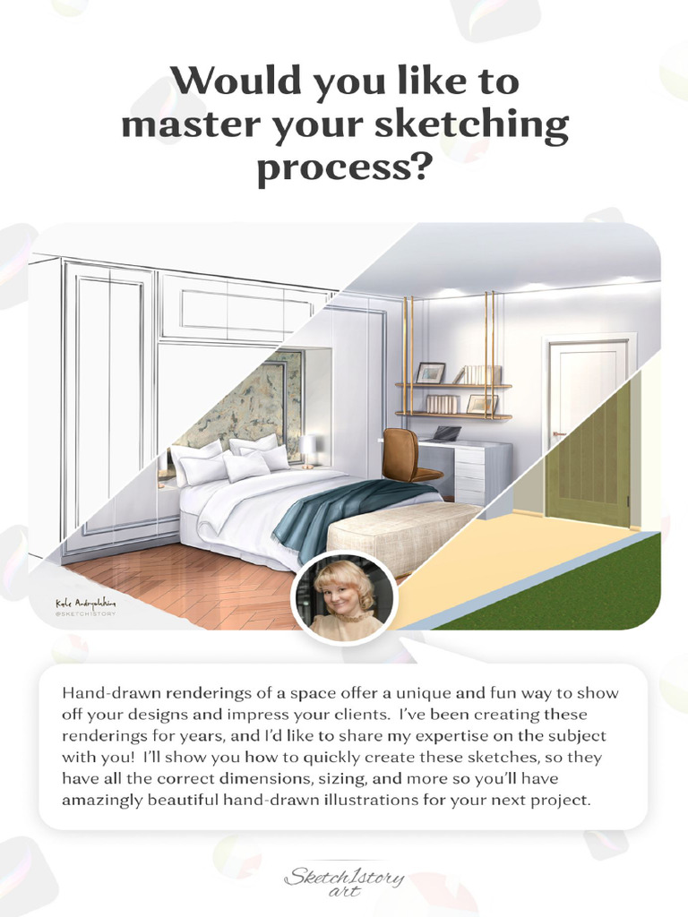 Drawing Technique Of Interior Sketches | PDF