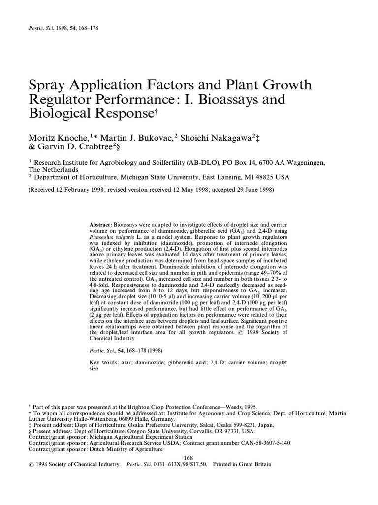 Spray application factors and plant growth regulator performance_ I ...