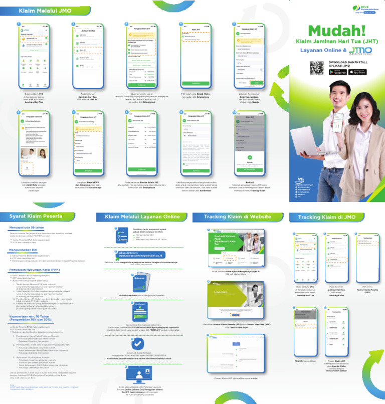 Brosur Mudah Klaim JHT Layanan Online Dan JMO | PDF